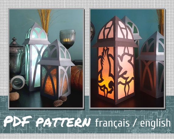 Pattern for Cardboard Decorative Lantern Downloadable PDF | Etsy