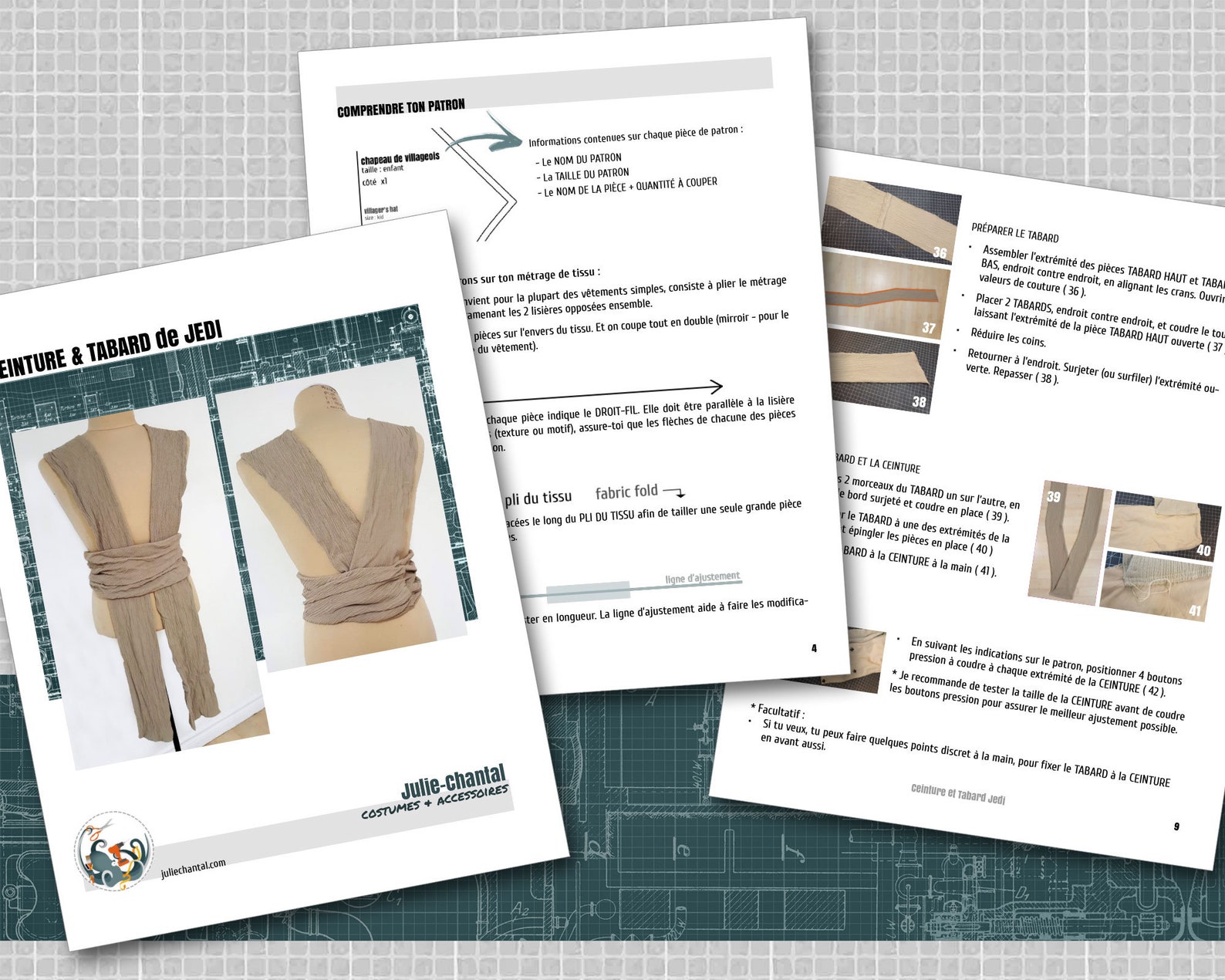 Sewing Pattern Jedi Style Sash and Tabard Downloadable PDF - Etsy