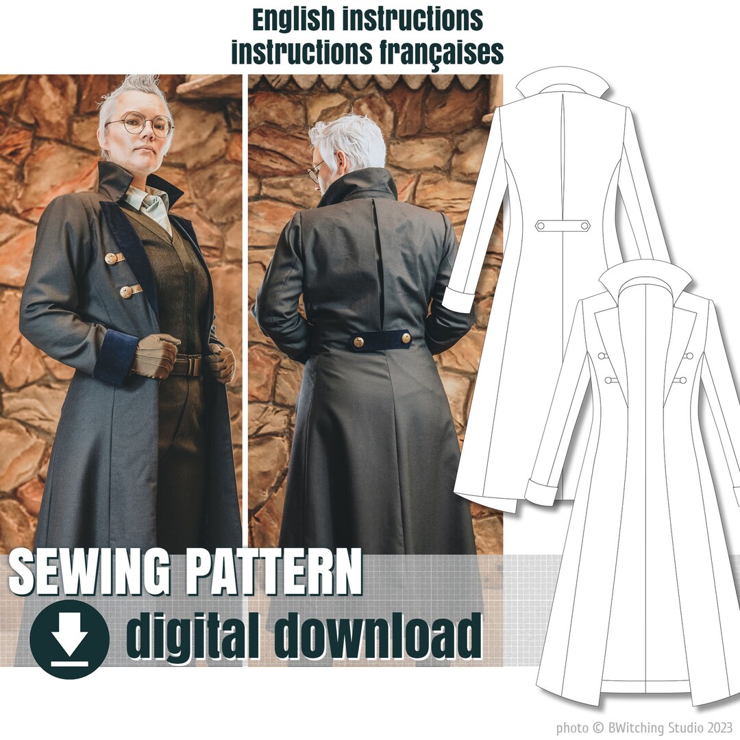 Sewing Pattern, Gunslinger Coat, Downloadable PDF File, FR EN - Etsy