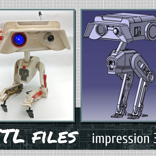 3D Print File Buddy Droid Model BD1 STL File - Etsy