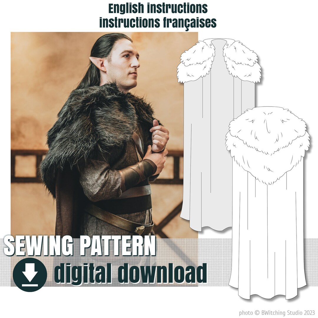Sewing Pattern, Rogue Cape, Downloadable PDF File, FR + EN - Etsy