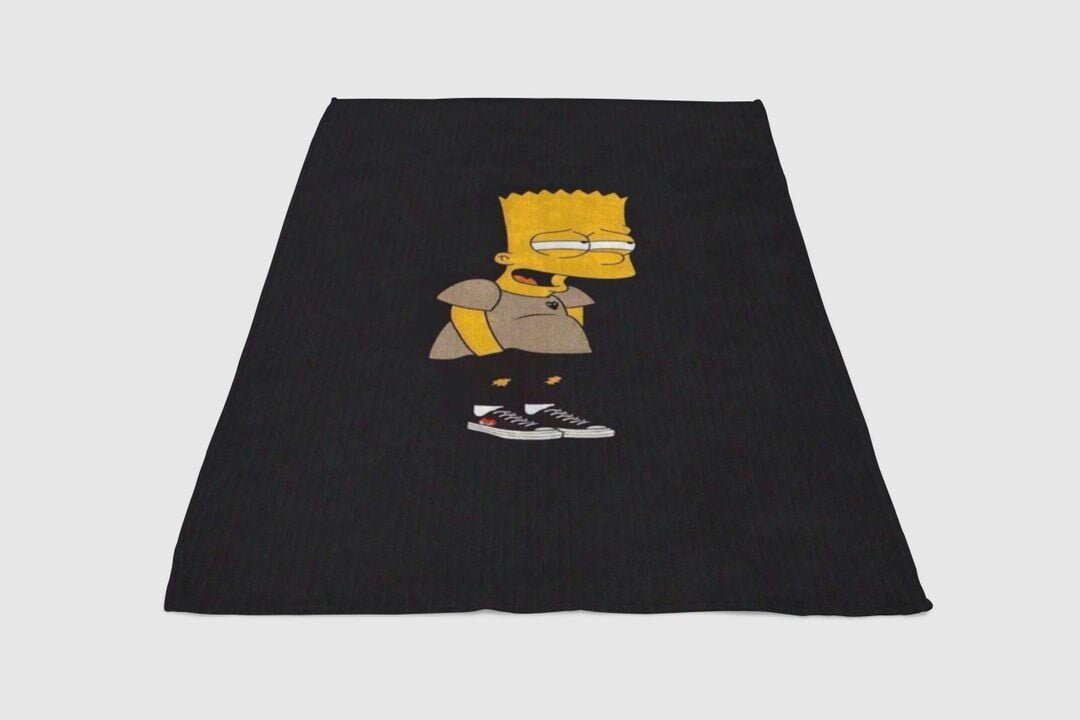 Mood Bart the Simpsons Aesthetic Fleece Blanket Sherpa Blanket - Etsy