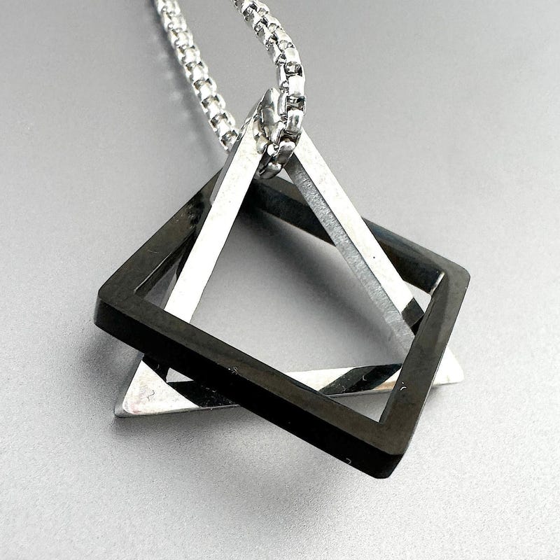 Triangle Gold Man Pendant - Etsy
