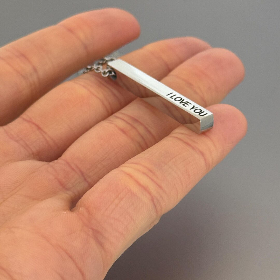 Engraved Pendant Necklace | Personalized Jewelry | Custom Silver ...