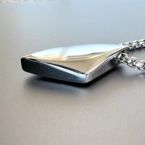 Rhombus Pendant Necklace | Rhombus Pendant | Silver / Black ...
