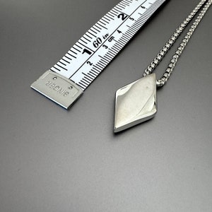 Rhombus Pendant Necklace | Rhombus Pendant | Silver / Black ...