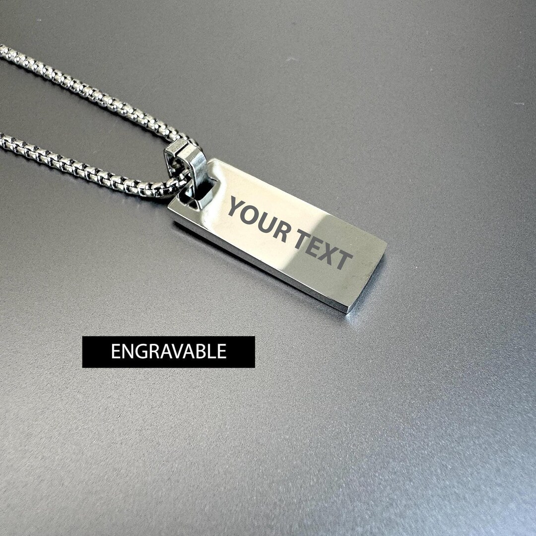 Engraved Pendant Necklace | Personalized Jewelry | Custom Silver ...