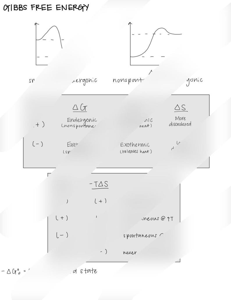 Gibbs Free Energy Cheat Sheet - Etsy