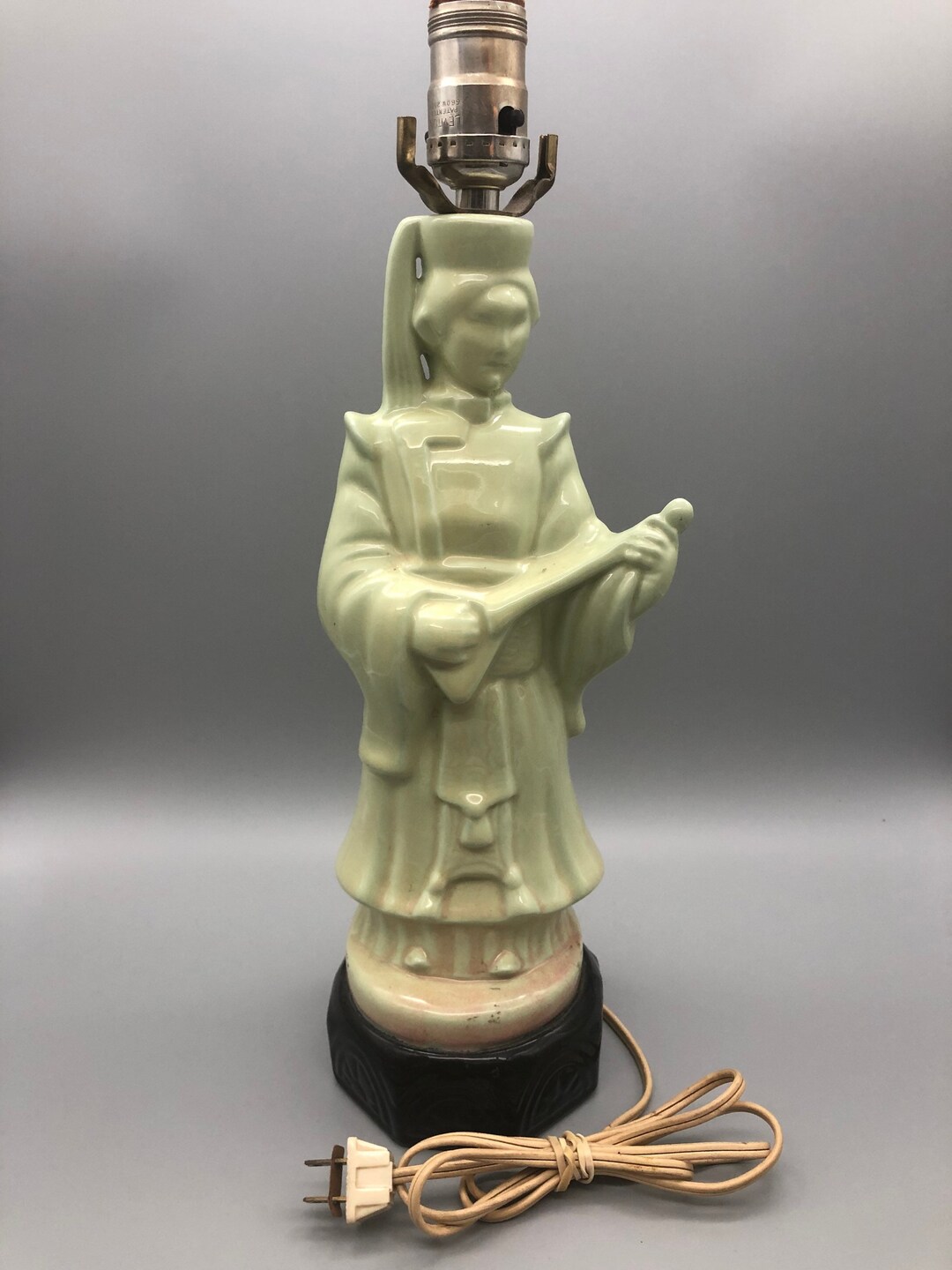Vintage Ceramic Jade Asian Woman Table Lamp. Jade Color. - Etsy