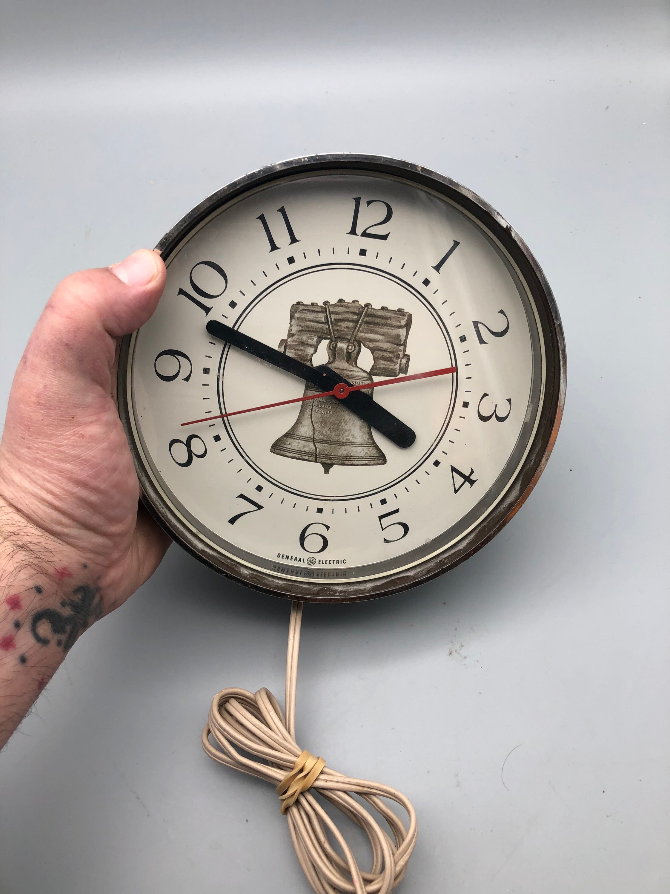 Vintage General Electrics Liberty Bell Wall Clock. Plug In. Model 2183 ...