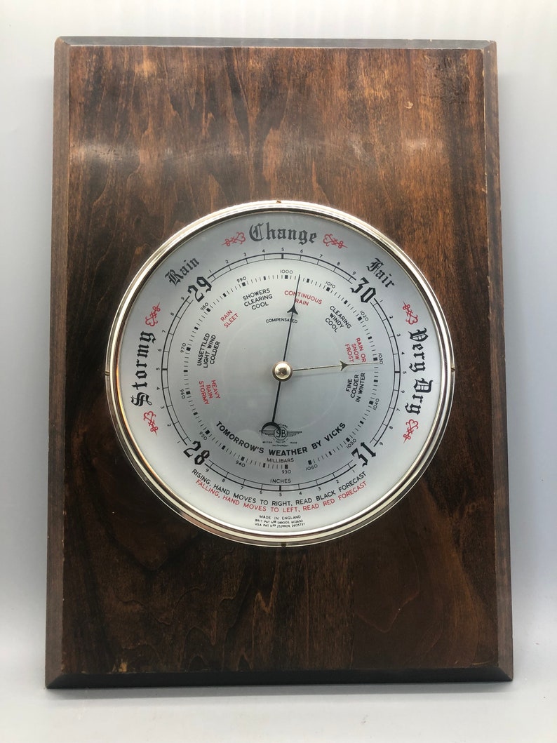 Vintage SB Shortland Smiths Wall Hanging Barometer. - Etsy