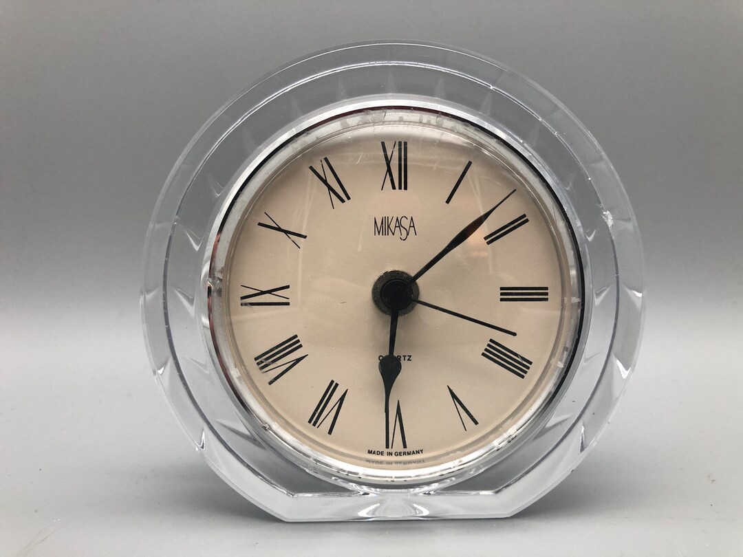 Vintage Mikasa Cut Crystal Table Clock. German Made. - Etsy