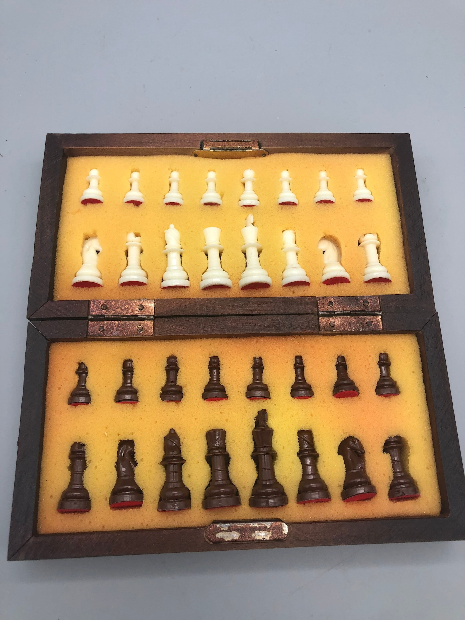 Vintage Fold up Travel Chess Set With Original Plastic Pieces. - Etsy