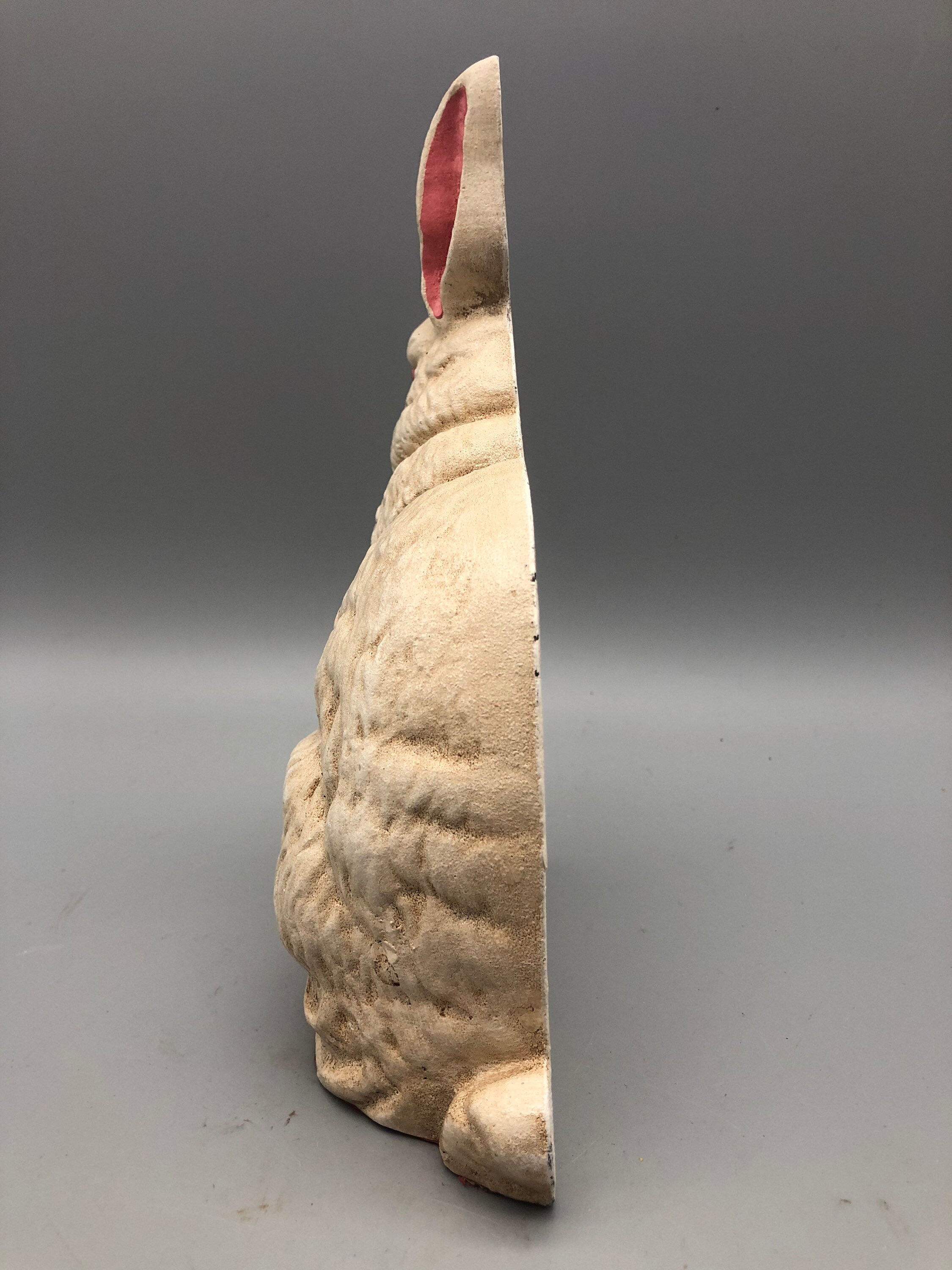 Vintage Cast Iron White Jackrabbit With Red Felt Bottom - Etsy