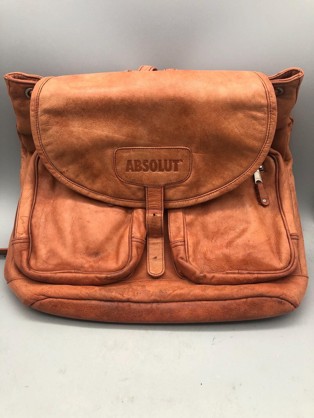 Vintage Absolut Vodka Canyon Brown Leather Promo Backpack. - Etsy