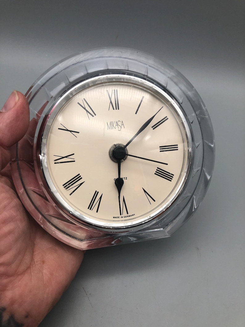 Vintage Mikasa Cut Crystal Table Clock. German Made. - Etsy