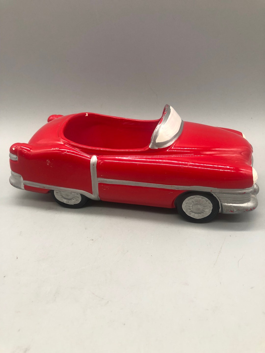 Vintage Red Ceramic Classic Car Decor. - Etsy