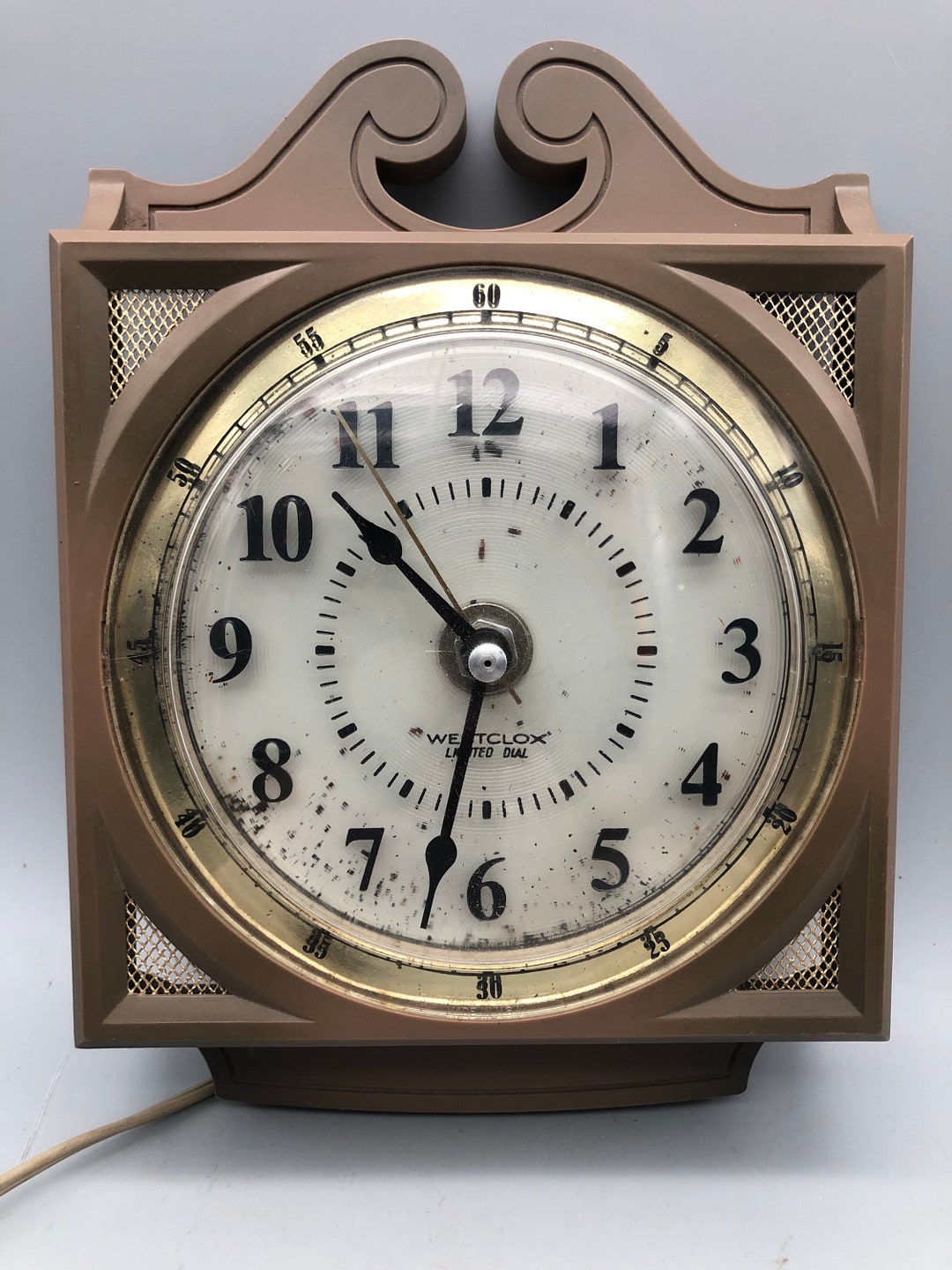 Vintage Westclox Quincy Lighted Dial Electric Wall Clock Model 25354 ...