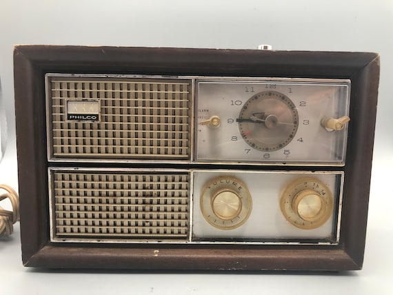 Vintage Philco Am / Fm Alarm Clock Radio. - Etsy