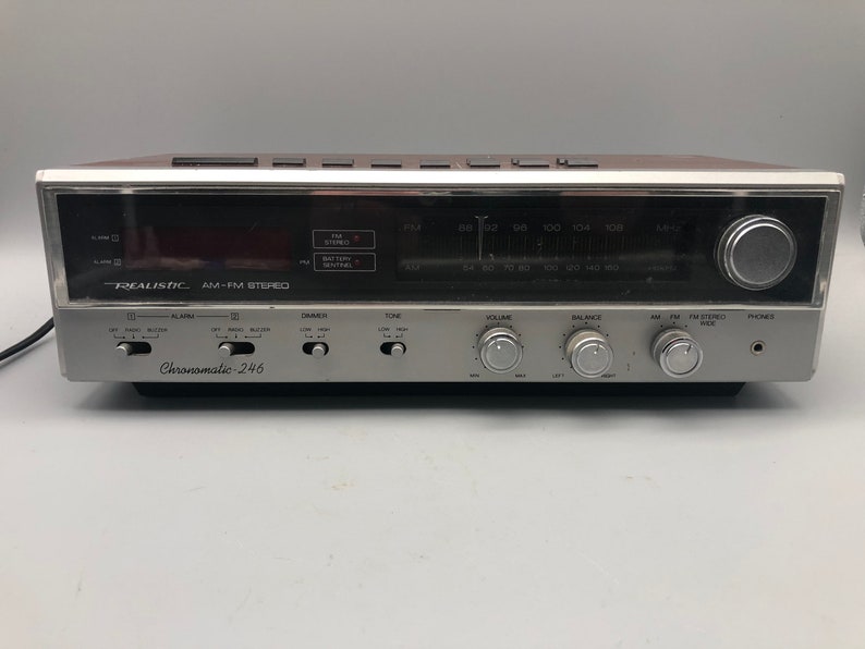 Vintage Radio Shack Realistic Chronomatic 246 Am Fm Radio Alarm Clock ...
