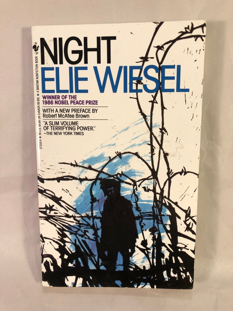Night by Elie Wiesel. 25th anniversary edition. Paperback. | Etsy