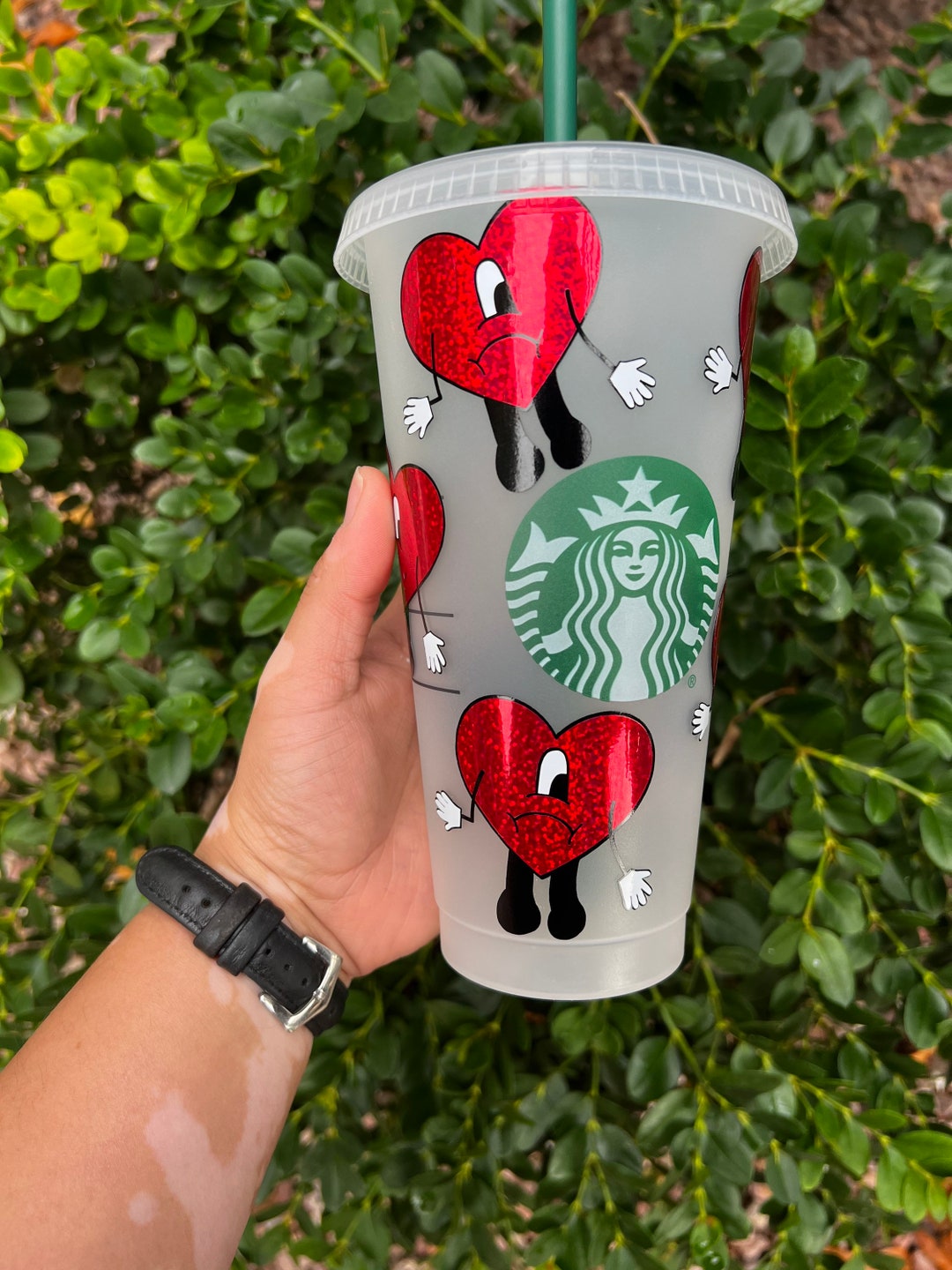 Bad Bunny Heart Cold Cup - Etsy