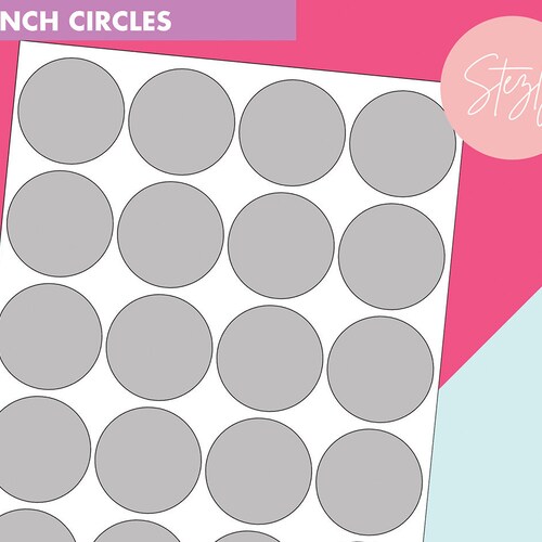 2 Inch Circle Template Circles Template Stickers Template | Etsy