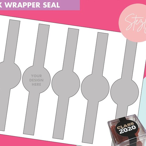 Box Wrapper Seal Template Seal Templete Stickers Template - Etsy