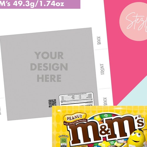 M&m's 1.74oz 49.3g Blank Wrapper Template With Nutritional - Etsy