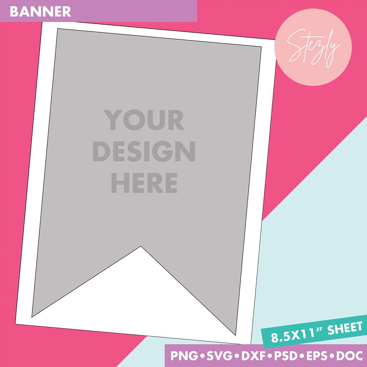 Party Banner Digital Template Editable Blank Template DIY - Etsy