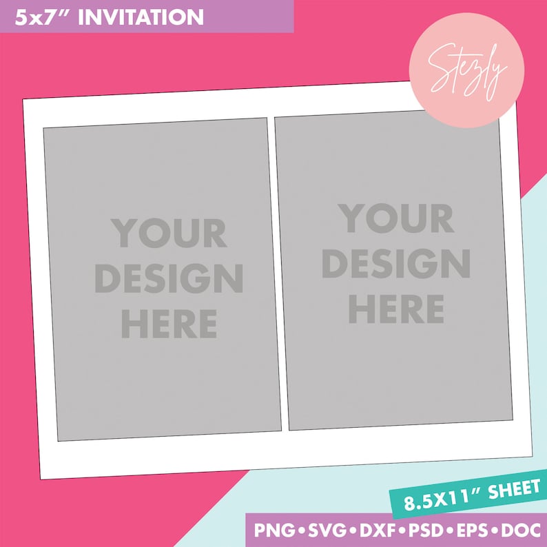 5x7 in Invitation Card Template 4x6in Template Invitation - Etsy