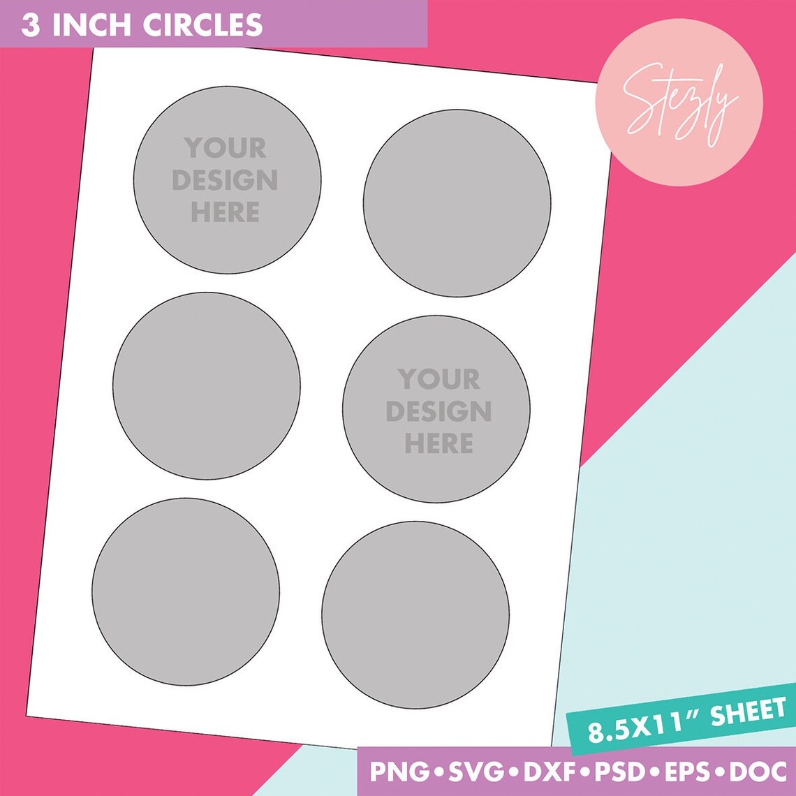 3 Inch Circle Template Circles Template Stickers Template - Etsy