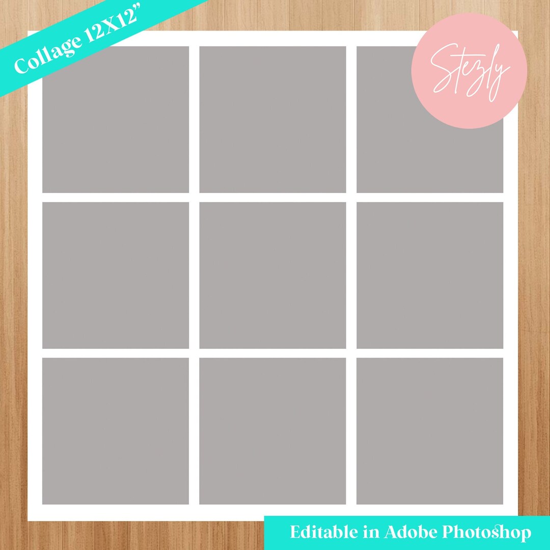 12x12 Digital Collage, Square Collage, Scrapbooking Page, Blog Board ...