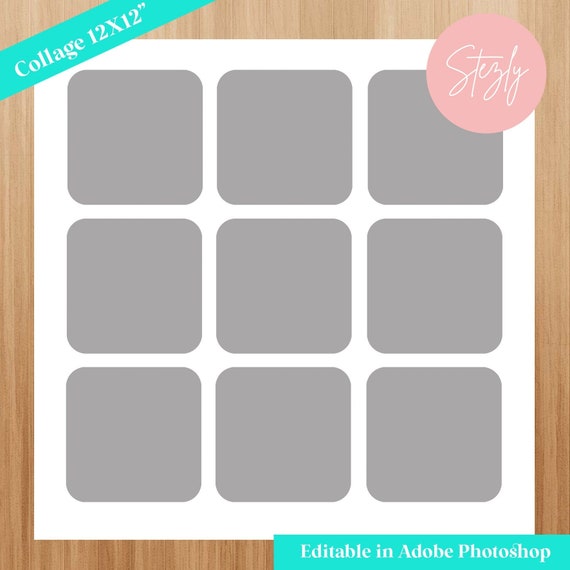 Square Collage Mood Board Scrapbooking Page Blog Board - Etsy
