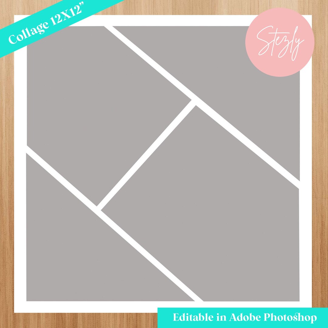 Buy Photoshop Photo Collage Template, 12x12 Inches, Print Your Own ...