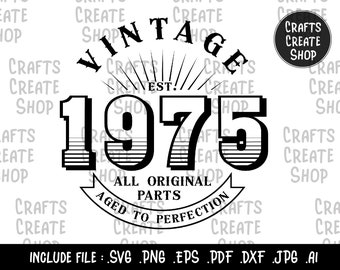 Est 1975 Svg - Etsy Canada