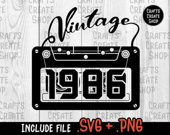 Vintage 1986 Svg - Etsy