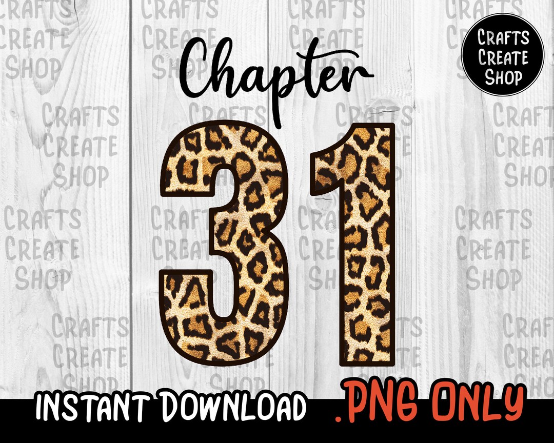 Chapter 31 Years Png, 31st Birthday, Thirty One Png, Leopard Print ...