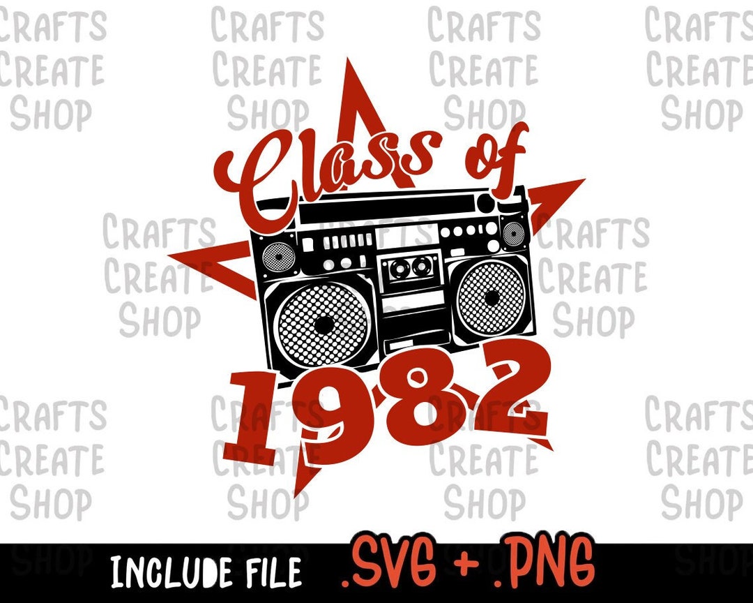 Class of 1982 Radio Svg, 40th Birthday Gift Svg, Retro Vintage Style ...