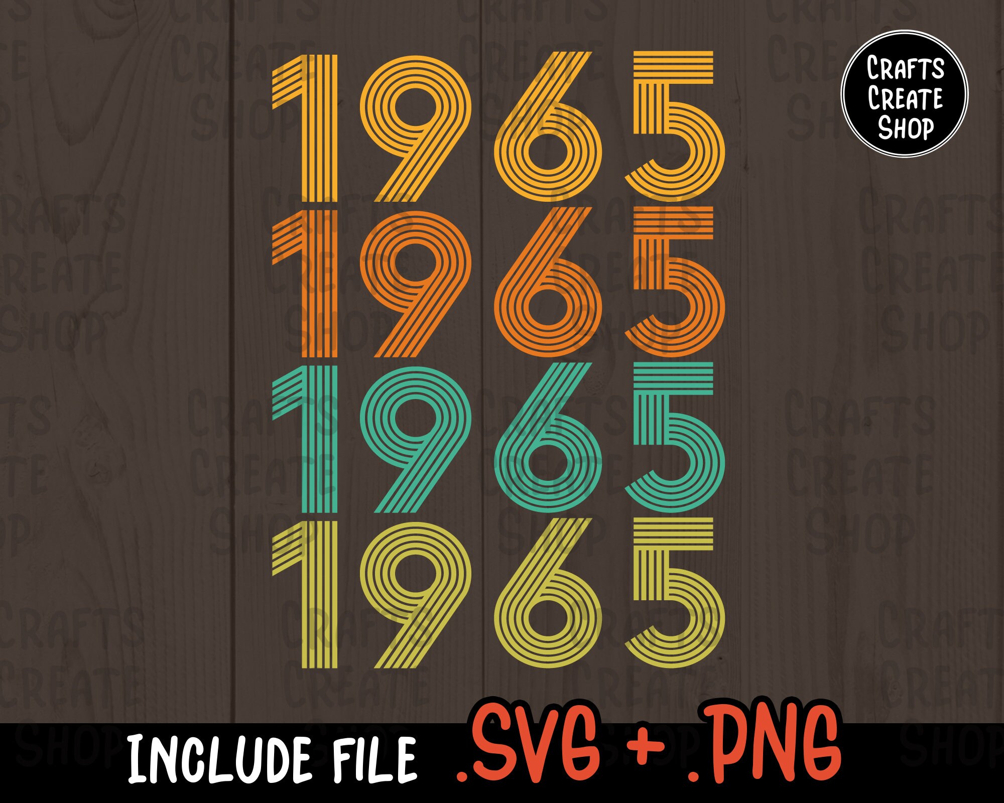 Vintage 1965 svg, 1965 Classic svg, 56. Geburtstag, Retro Design Svg ...