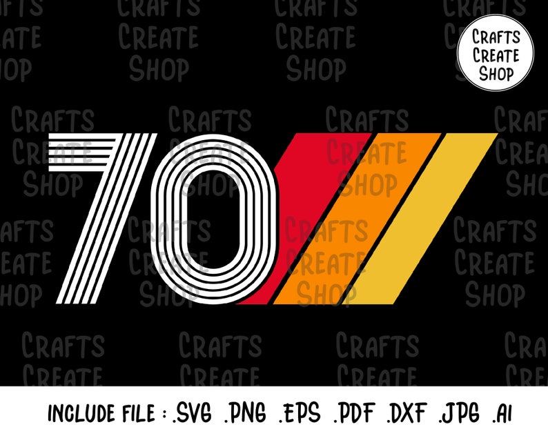 70 Retro Birthday Svg 70 Vintage Svg 70th Birthday Idea - Etsy