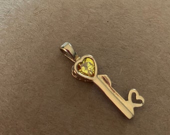 Heart Key Pendant | Etsy