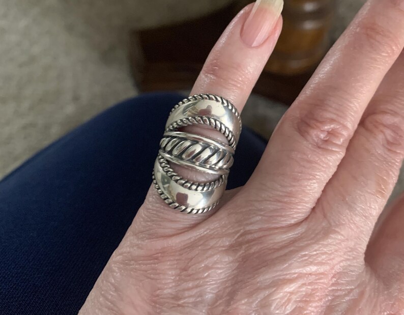Carolyn Pollack Relios Sterling Silver 3 Row Ring - Size 6 (NIB) - Etsy
