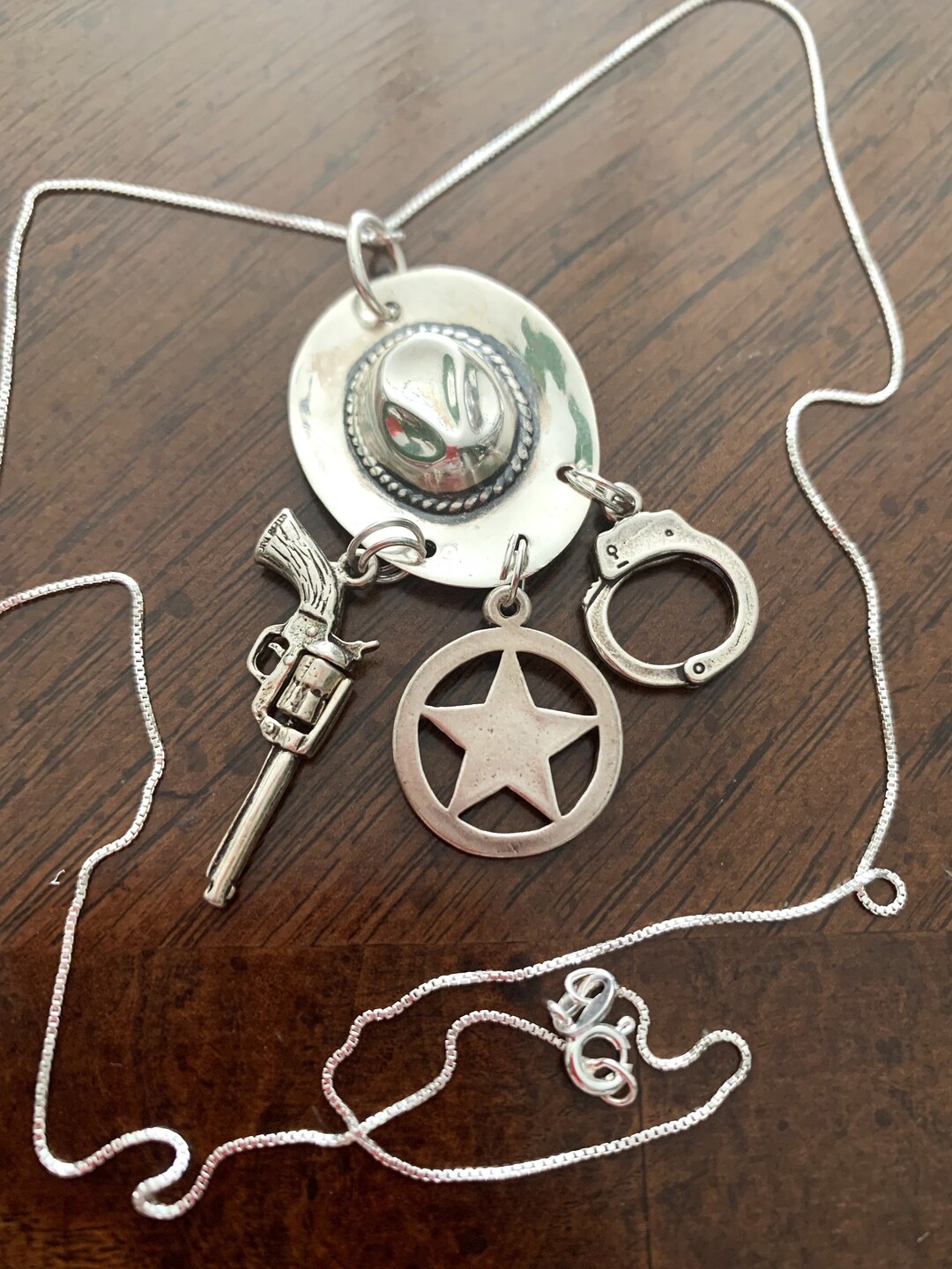 Vintage Texas Lone Star Hat Sterling Silver Pendant Charm Holder (hat ...