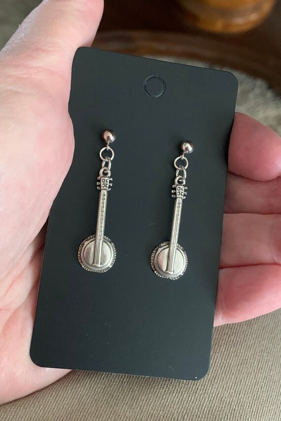 Banjo charm sterling silver - Gem