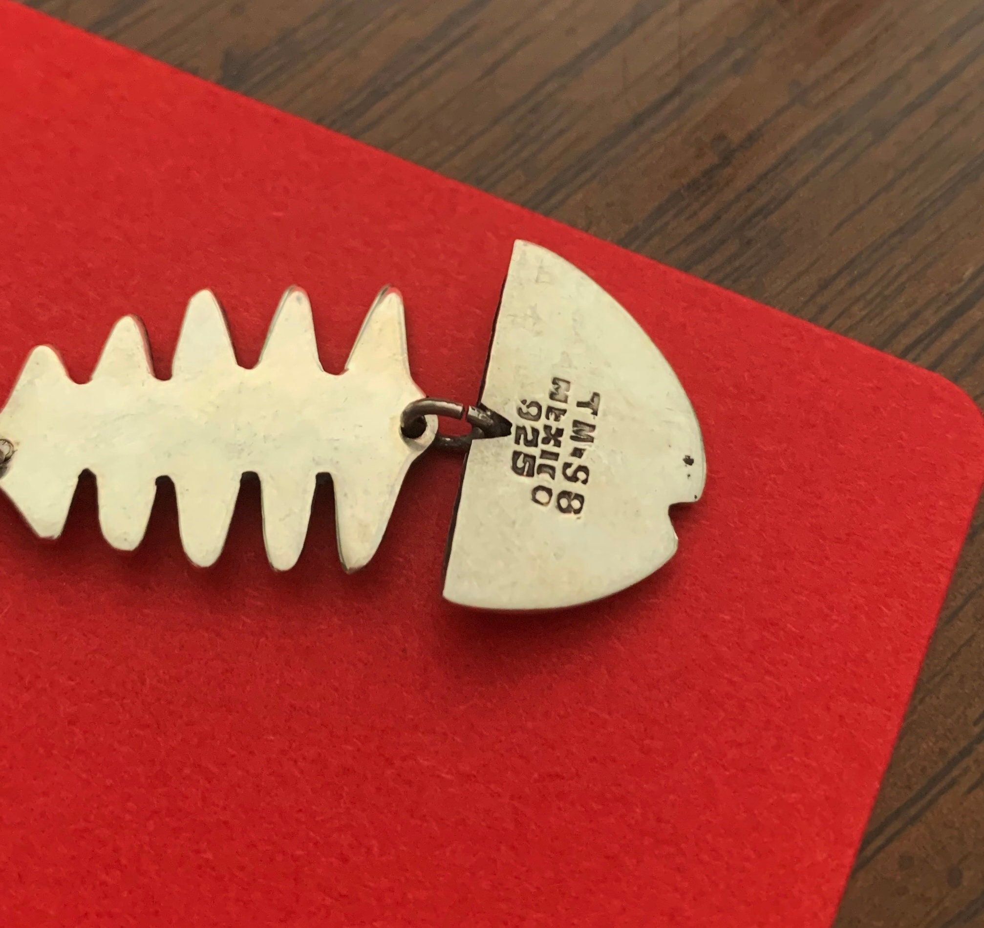 Large Vintage Taxco Articulated Fish Bone Skeleton Sterling - Etsy