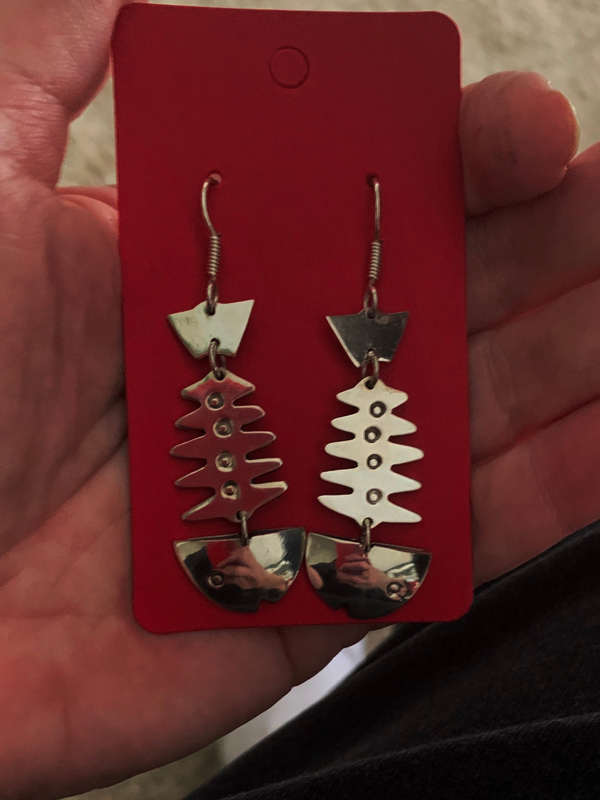 Large Vintage Taxco Articulated Fish Bone Skeleton Sterling Silver Wire ...