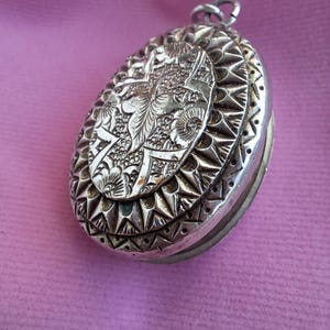 1890s,antique Silver Locket,victorian Silver Decorative Locket ...