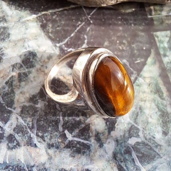 Tiger Eye Ring - Etsy