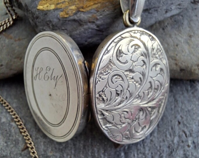 1890s,antique Silver Locket,victorian Silver Decorative Locket ...